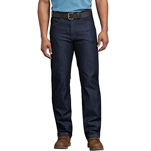 Dickies mens Relaxed Fit 5-pocket Flex Performance Carpenter jeans, Indigo Blue, 38W x 32L US