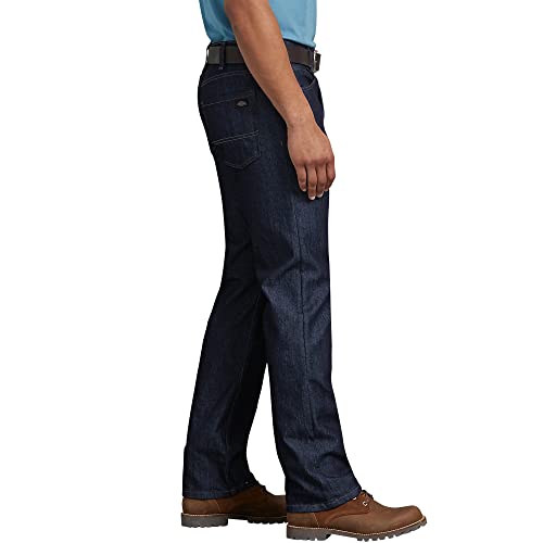 Dickies mens Relaxed Fit 5-pocket Flex Performance Carpenter jeans, Indigo Blue, 38W x 32L US