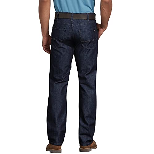 Dickies mens Relaxed Fit 5-pocket Flex Performance Carpenter jeans, Indigo Blue, 38W x 32L US