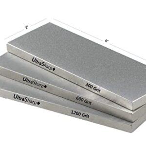 Ultra Sharp II Diamond Sharpening Stone Kit - Coarse/Medium/Extra Fine