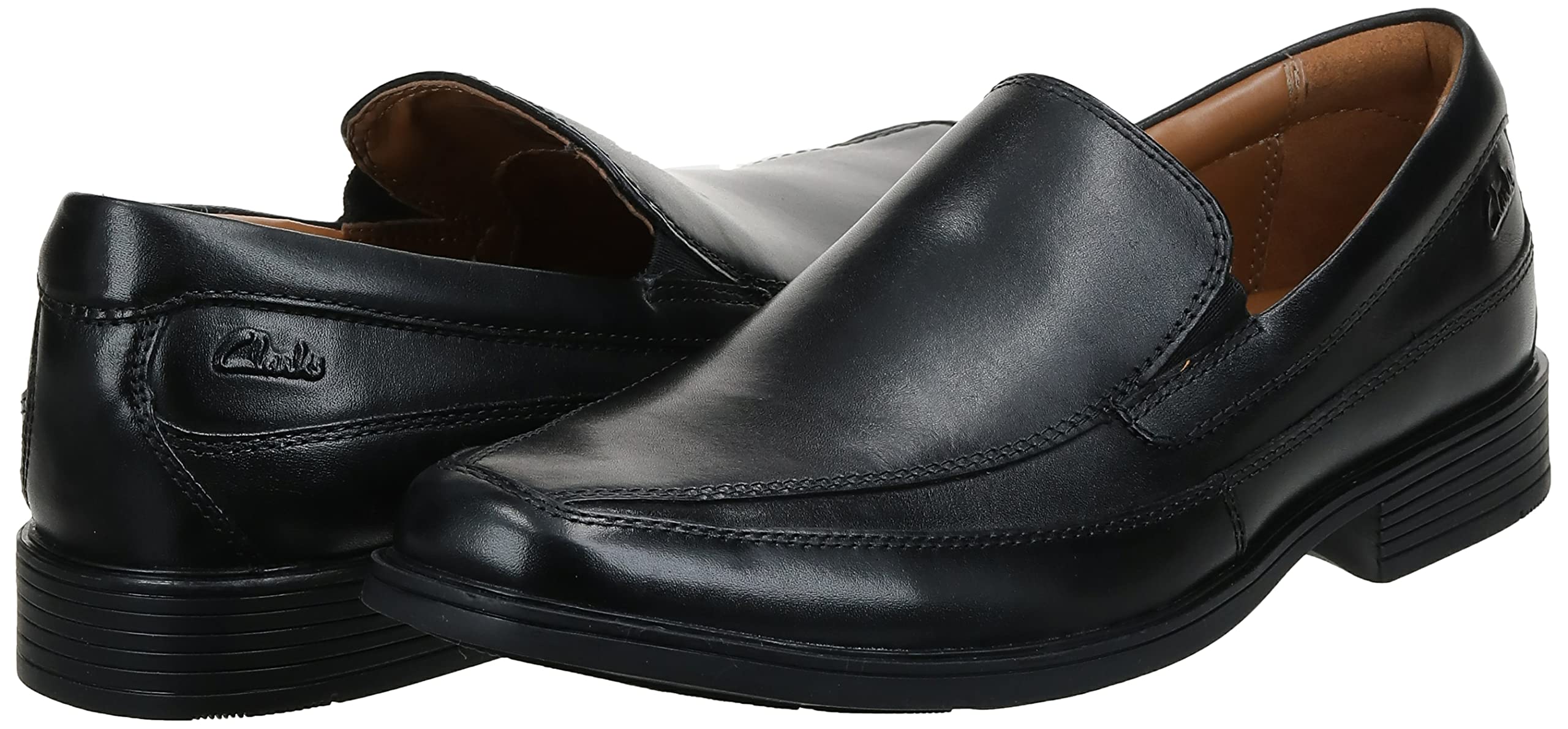 Clarks Men's Tilden Free Loafer, Black Leather, 12