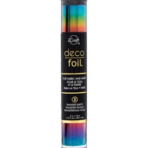 iCraft Deco Foil, 5 Transfer Sheets, 6" x 12", Rainbow