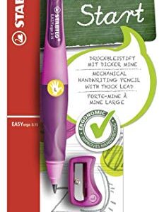 Handwriting Pencil - STABILO EASYergo 3.15 - Left Handed - Pink/Lilac + Sharpener