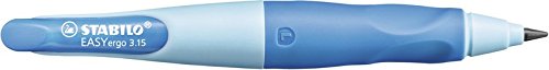 Handwriting Pencil - STABILO EASYergo 3.15 - Left Handed - Light Blue/Dark Blue + Sharpener