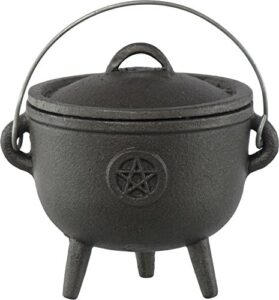 kheops international cast iron cauldron 3-inch pentacle