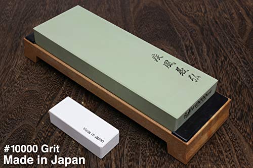 Yoshihiro Professional Grade Toishi Japanese Whetstone Knife Sharpener Water Stones (#10000 grit)