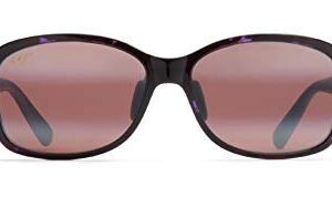 Maui Jim Women's Koki Beach Polarized Fashion Sunglasses, Purple Tortoise/Maui Rose®, Medium