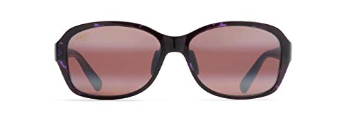 Maui Jim Women's Koki Beach Polarized Fashion Sunglasses, Purple Tortoise/Maui Rose®, Medium