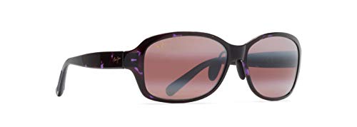 Maui Jim Women's Koki Beach Polarized Fashion Sunglasses, Purple Tortoise/Maui Rose®, Medium