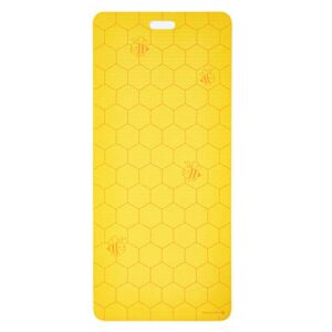 merrithew kids yoga and exercise mat, bee happy (yellow) 0.15 inch / 4 mm