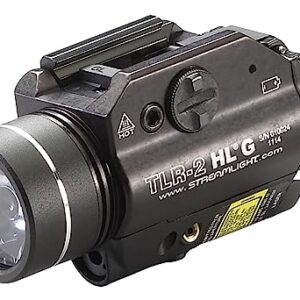 Streamlight 69265 TLR-2 HL G 1000-Lumen Rail Mounted Tactical Light With Green Aiming Laser and 2 CR123A Lithium Batteries, Black