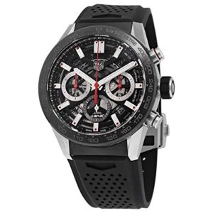 tag heuer carrera calibre heuer 02 skeleton dial black rubber strap men's watch cbg2010.ft6143