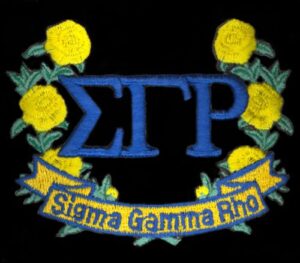 sigma gamma rho flower emblem patch