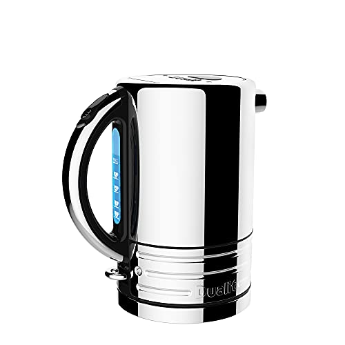 Dualit 72955 Design Series Kettle, Black and Steel, 1.5L