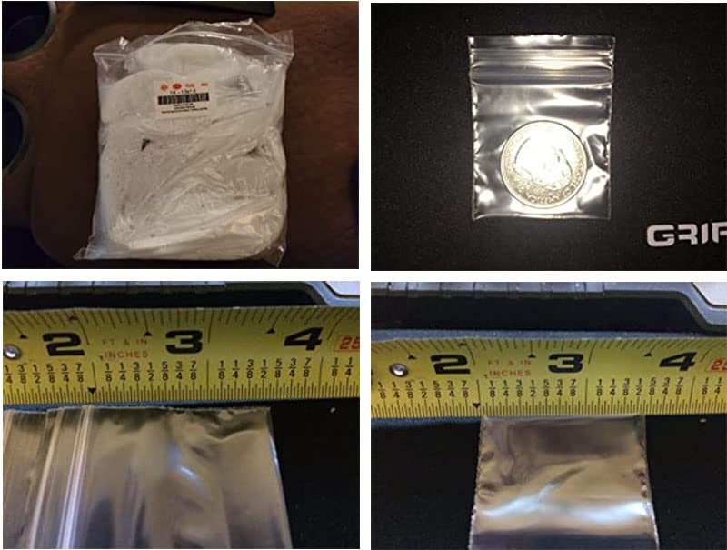 iMBAPrice Clear Reclosable Poly Bags(1.5" x 1.5" Inch) Case of 1000 Bags