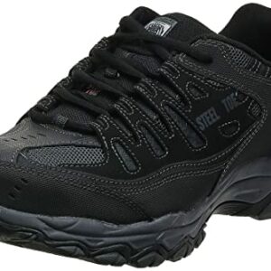 Skechers Men's Cankton Steel Toe, Black/Charcoal, 12