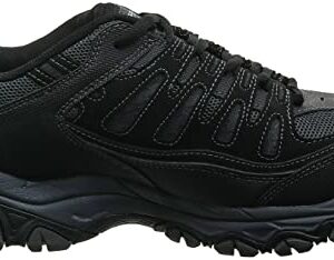 Skechers Men's Cankton Steel Toe, Black/Charcoal, 12