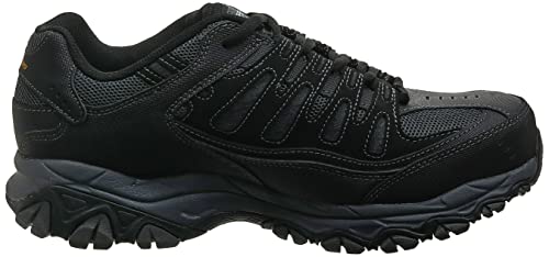 Skechers Men's Cankton Steel Toe, Black/Charcoal, 12