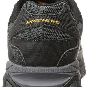 Skechers Men's Cankton Steel Toe, Black/Charcoal, 12