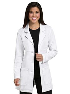 med couture women’s white professional lab coat, 33 inch, small