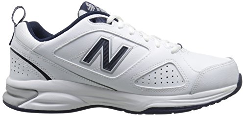 New Balance Men's 623 V3 Casual Comfort Cross Trainer, White/Navy, 10.5 Wide