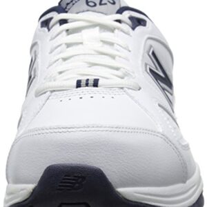 New Balance Men's 623 V3 Casual Comfort Cross Trainer, White/Navy, 10.5 Wide