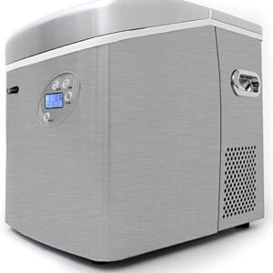 Whynter IMC-491DC Portable 49lb Capacity Stainless Steel with Water Connection Ice Makers, One Size