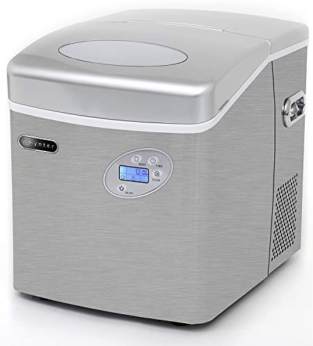 Whynter IMC-491DC Portable 49lb Capacity Stainless Steel with Water Connection Ice Makers, One Size