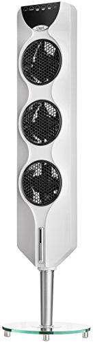 Ozeri 3x Tower Fan (44") with Passive Noise Reduction Technology, White