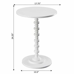 Convenience Concepts Palm Beach Spindle Table, White