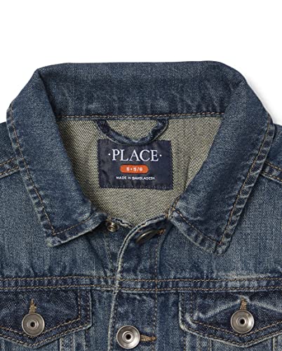 The Children's Place Boys' Denim Jacket, Streamwash, XL (14)