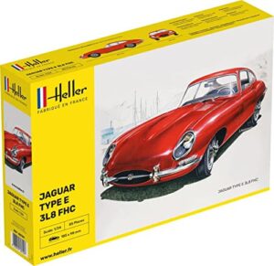 heller 80709 jaguar type e 3l8 fhc plastic model kit, 1:24 scale