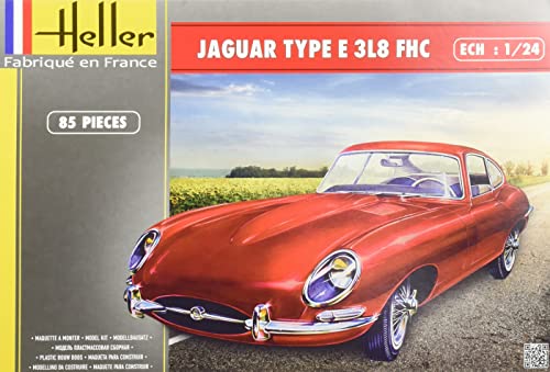 Heller 80709 Jaguar Type E 3L8 FHC Plastic Model Kit, 1:24 Scale