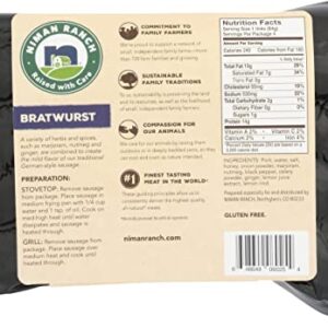 NIMAN RANCH Pork Bratwurst, 12 OZ