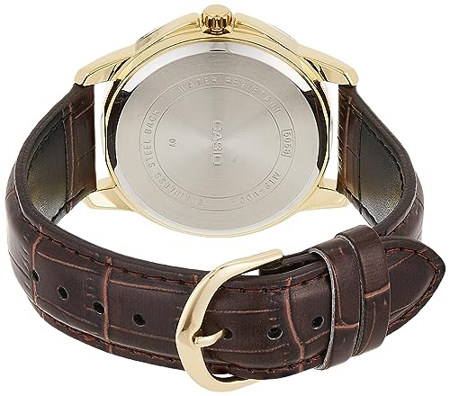 Casio Men's MTP-V004GL-9A Date Quartz Watch with Genuine Leather