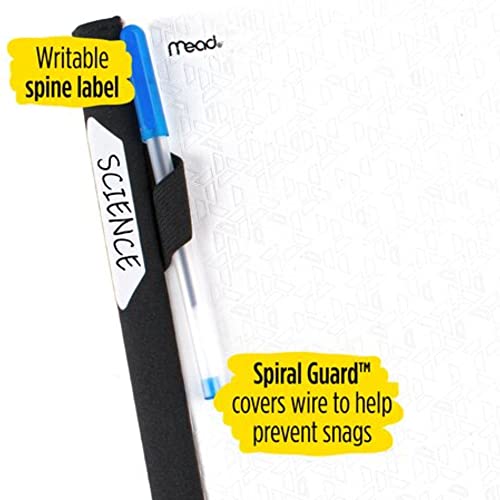 Five Star Advance Spiral Notebook Plus Study App, 3 Subject, College Ruled Paper, 11" x 8-1/2", 150 Sheets, With Spiral Guard and Movable Dividers, White, 1 Count (73142)