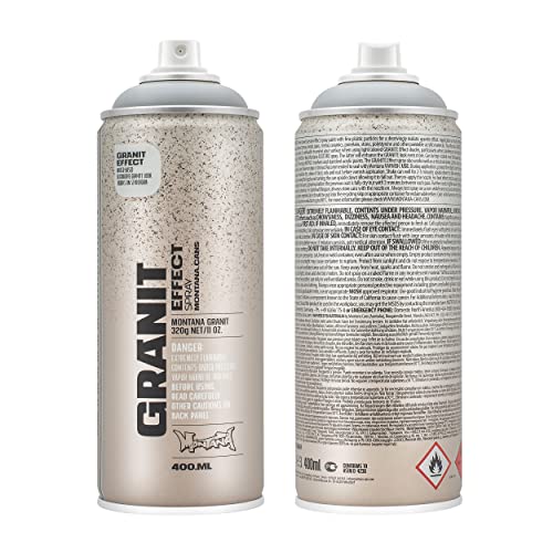 Montana Cans GRANIT EFFECT Spray Paint, 400ml, Light Grey, 13.5 Fl Oz (Pack of 1)