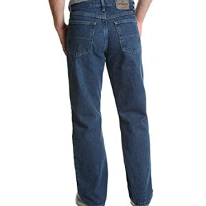 Wrangler Authentics Men's Classic 5-Pocket Relaxed Fit Cotton Jean, Dark Stonewash, 38W x 32L