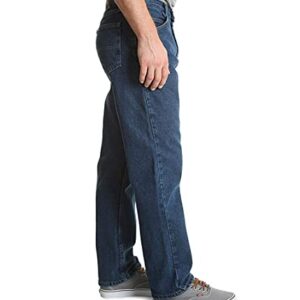 Wrangler Authentics Men's Classic 5-Pocket Relaxed Fit Cotton Jean, Dark Stonewash, 38W x 32L