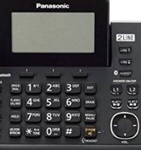 Panasonic KX-TG9582B + 1 KX-TGA950B 2-Line DECT 6.0 System 3-Way Conferencing Talking Caller ID Noise Reduction Corded/Cordless Combination Telephone