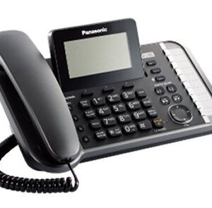 Panasonic KX-TG9582B + 1 KX-TGA950B 2-Line DECT 6.0 System 3-Way Conferencing Talking Caller ID Noise Reduction Corded/Cordless Combination Telephone