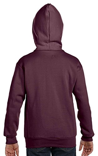 Hanes Boys' EcoSmart Full Zip Hooded Jacket, Black, X-Large