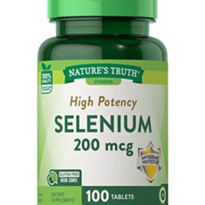 Nature's Truth Selenium 200 mcg Supplements, 100 Count