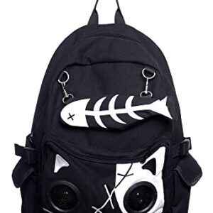 Lost Queen Kitty Speaker Backpack (White)