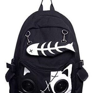 Lost Queen Kitty Speaker Backpack (White)