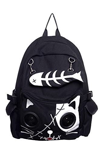 Lost Queen Kitty Speaker Backpack (White)