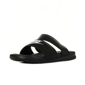 nike new women's benassi duo ultra slide black/white 9