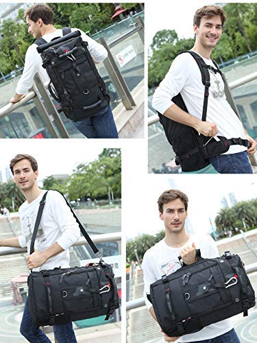 KAKA Travel Backpack, Carry On Backpack Durable Convertible Duffle Bag Fit for 15.6 Inch Laptop for Men and Women(Medium 35L)