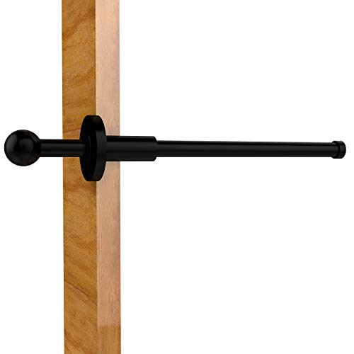 Allied Brass Traditional Retractable Pullout Garment Rod, 10-Inch, Matte Black