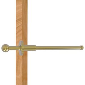 allied brass 13895441155 td-23-sbr traditional pullout garment rod, 10-inch, satin brass